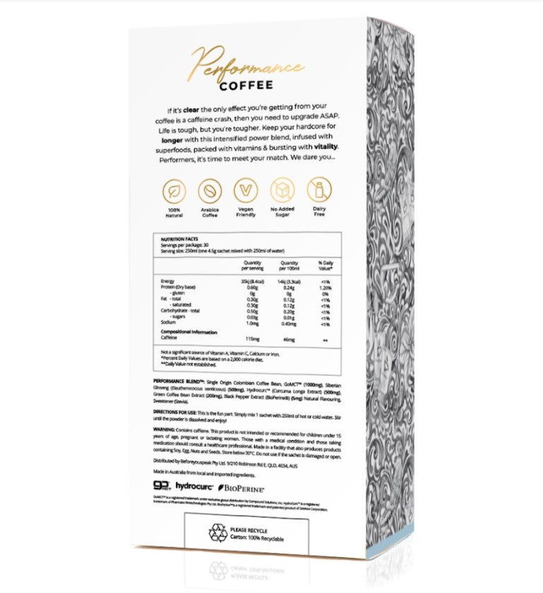 Buy Beforeyouspeak Performance Coffee Assorted Pack 30 Serves Online