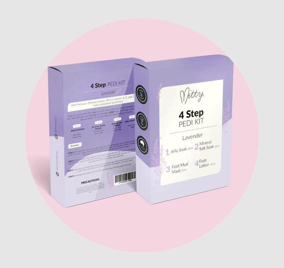 Buy Mitty 4 Step Pedi Kit Lavender 4x20ml Online