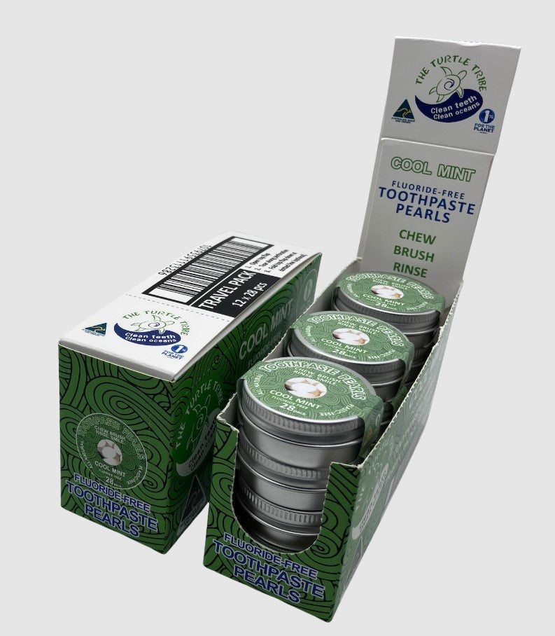 Buy The Turtle Tribe Toothpaste Pearls Cool Mint Fluoride Free Online