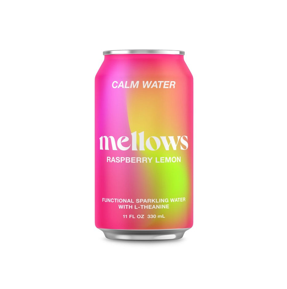 Buy Mellows Functional Sparkling Water Raspberry Lemon 330ml x 24 Pack ...