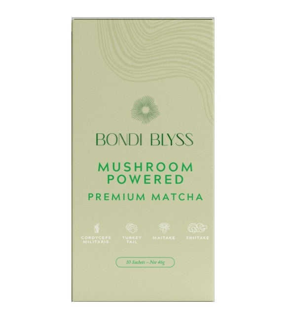 Buy Bondi Blyss Mushroom Powered Premium Matcha 10 x 41g Online
