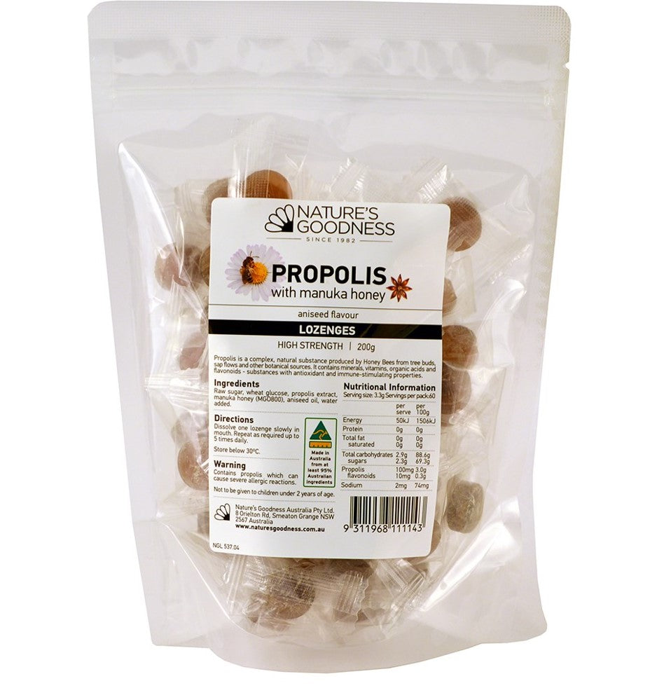 Buy Nature's Goodness Propolis Candies Aniseed 200gm Online