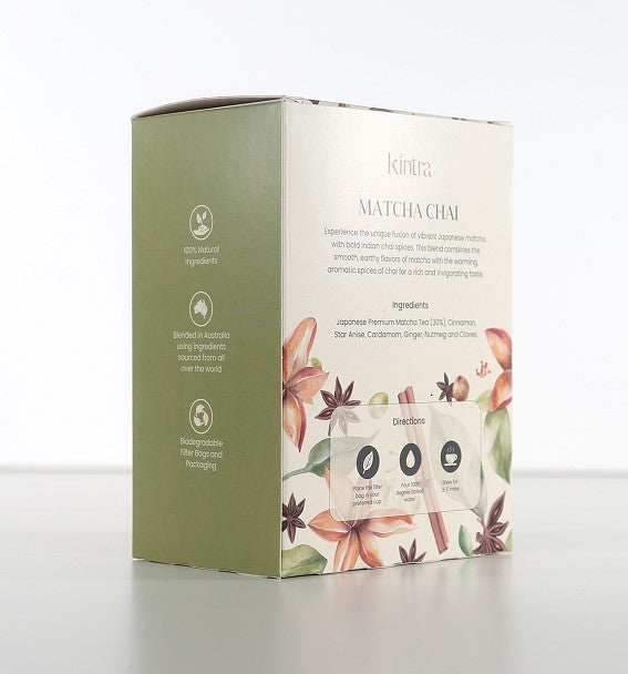 Buy Kintra Foods Matcha Chai 25 Tea Bags Online
