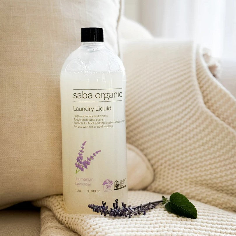 Buy Saba Organic Laundry Liquid Tasmanian Lavender 1L Online