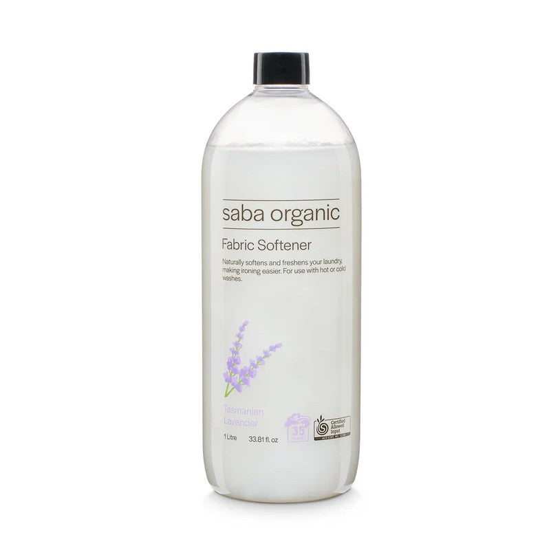 Buy Saba Organic Fabric Softener Tasmanian Lavender 1L Online
