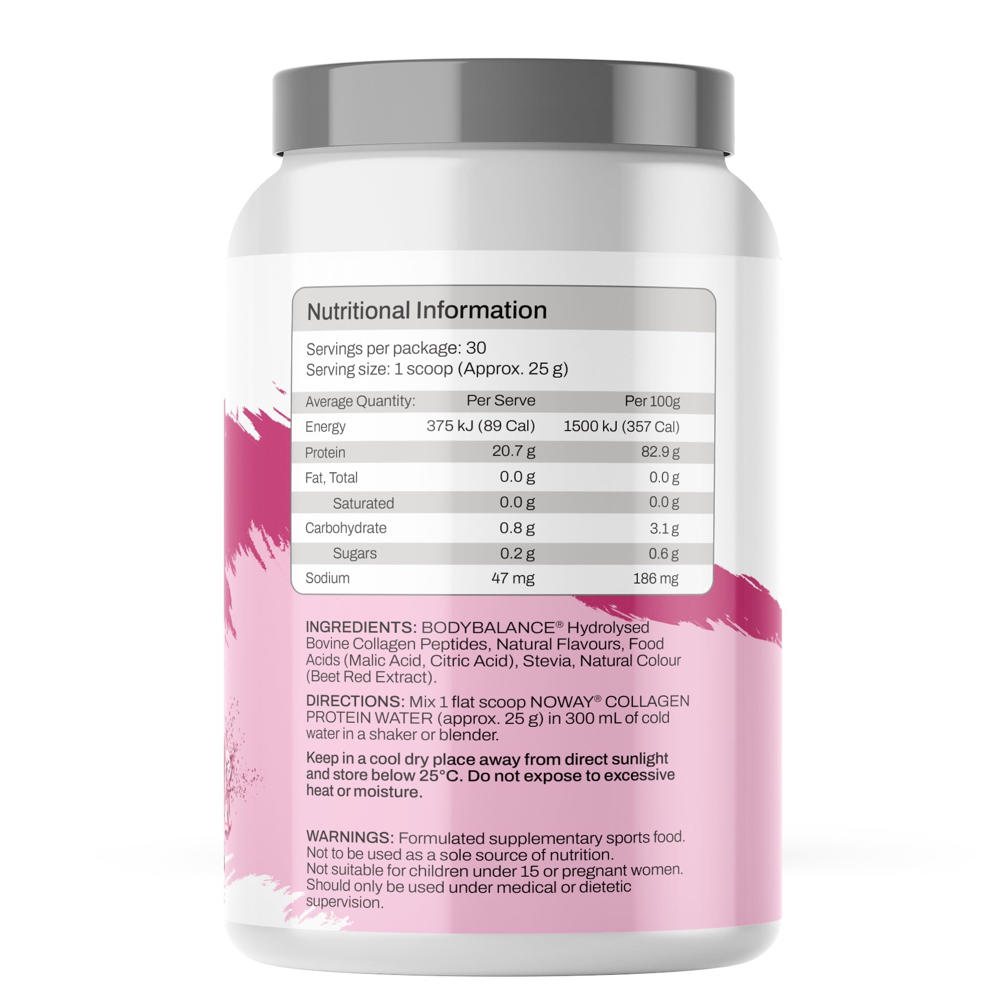 Buy NOWAY Collagen Protein Water Wild Berry 30 Serve Tub 750g Online