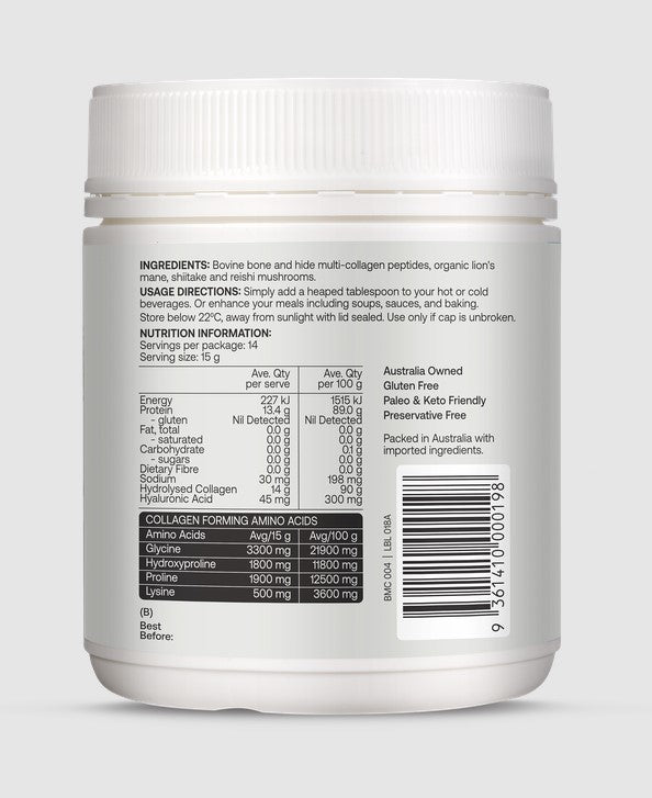 Buy Best of the Bone Multi-Collagen Protein Powder Organic mushrooms ...