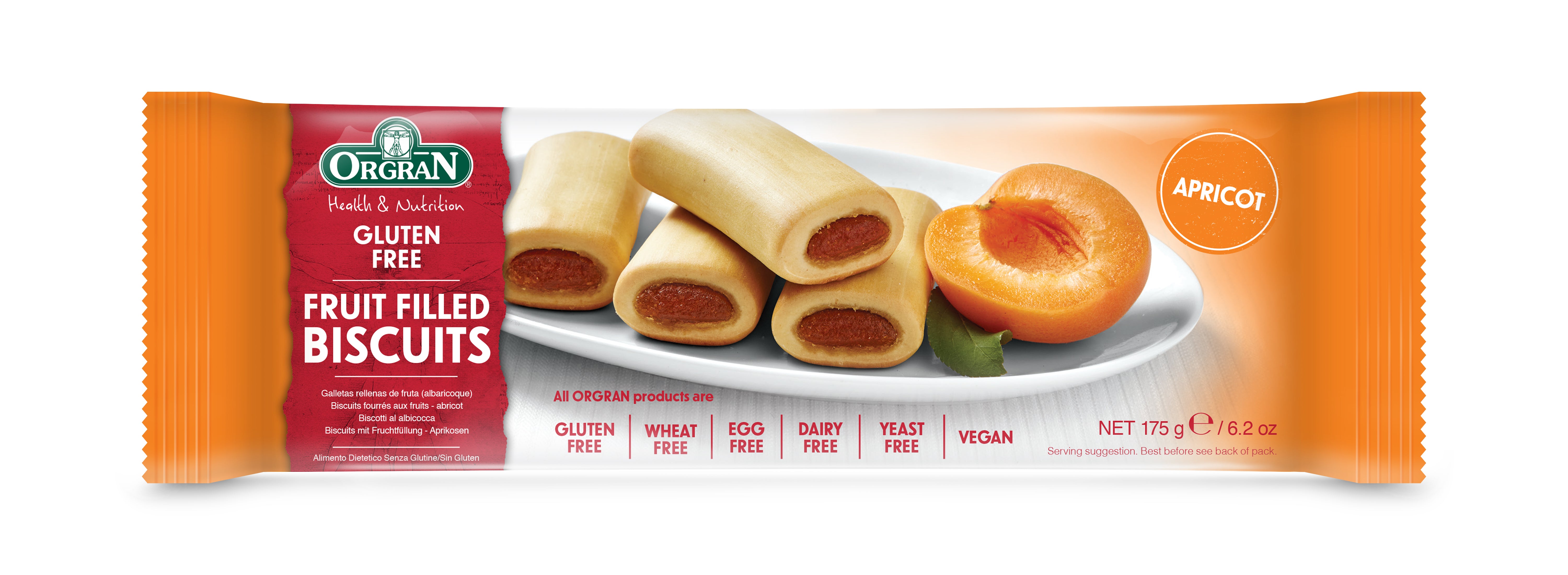 Buy Orgran Apricot Fruit Filled Biscuits Online