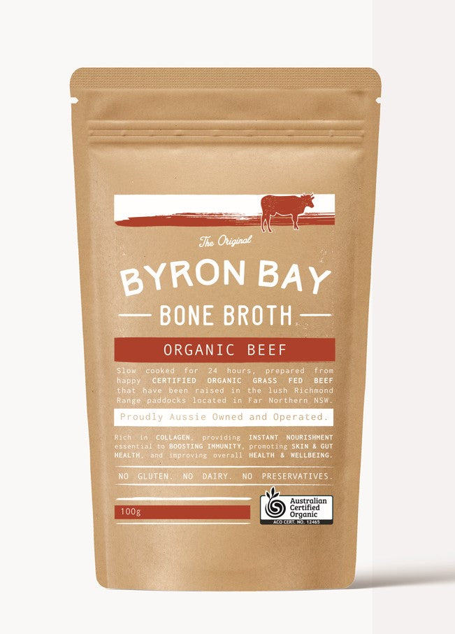 Buy Byron Bay Organic Beef Broth Powder 100G Online