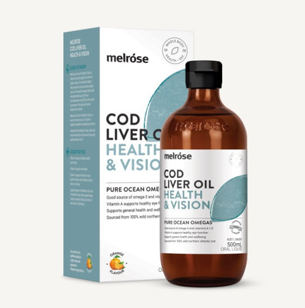 Buy Melrose Cod Liver Oil Health & Vision 500ml Online