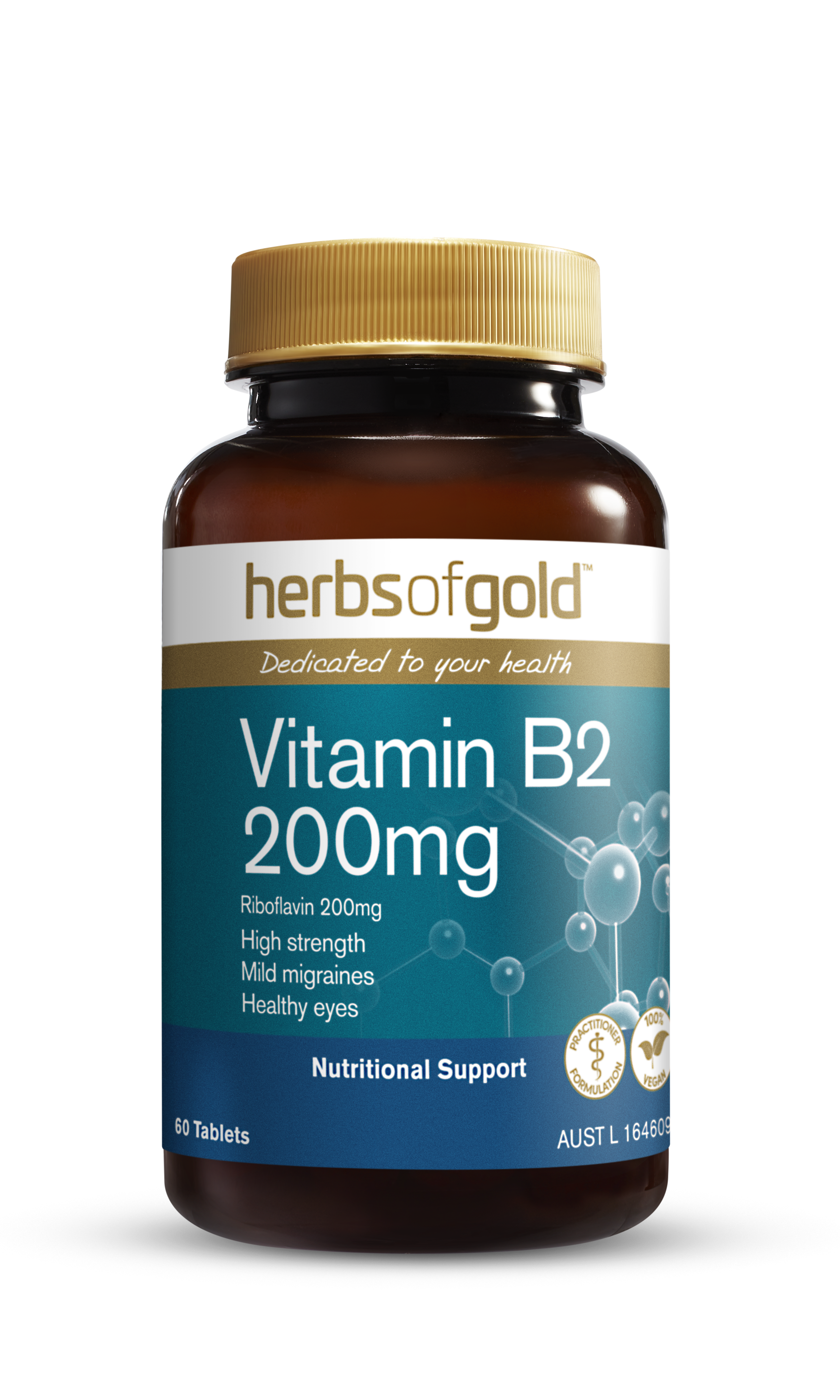 Buy Herbs of Gold Vitamin B2 200mg 60 tablets Online