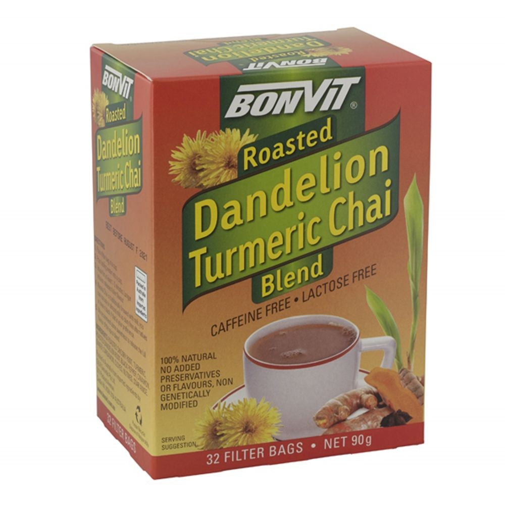 Buy Bonvit Dandelion Chai Turmeric Blend 32 Teabags Online