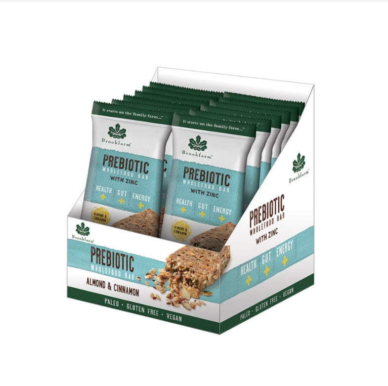 Buy Brookfarm Almond & Cinnamon Prebiotic Bar 40g x 12 Pack Online