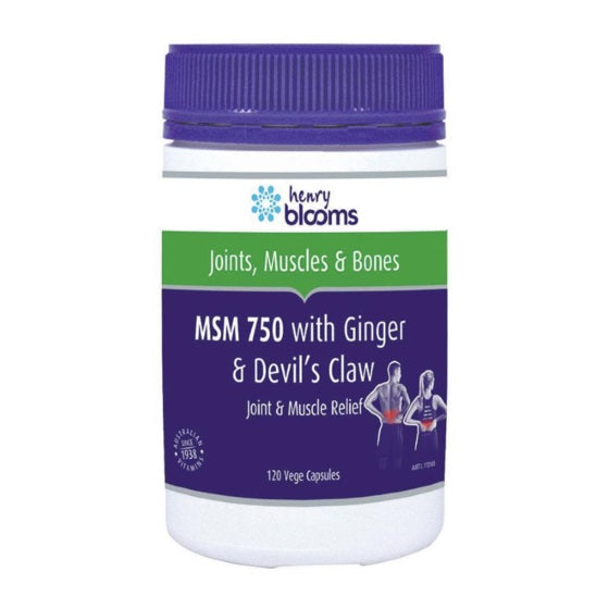 Buy Henry Blooms MSM Ginger & Devil's Claw 120 Capsules Online