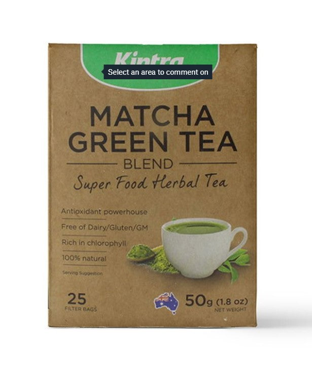 Buy Kintra Foods Matcha Green Tea 25 Tea Bags Online